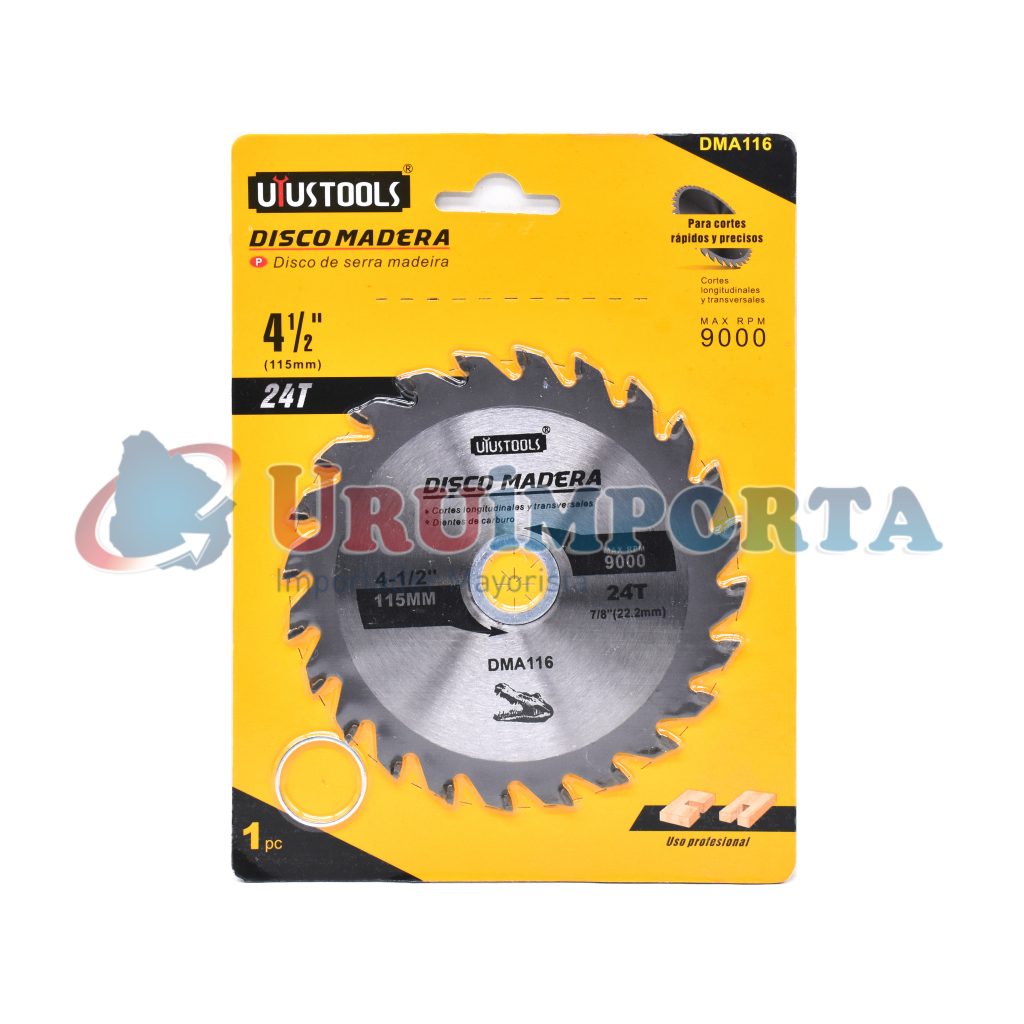 DISCO CORTE MADERA 4 1/2” 24D UYUSTOOLS DMA116 – Uruimporta