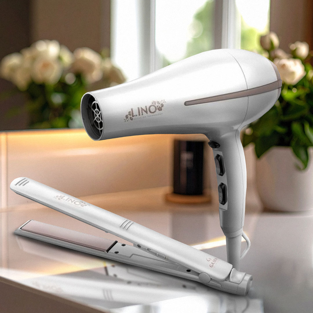 SET GAMA PLANCHA ELEGANCE ST+ SECADOR BORA LINO – Uruimporta