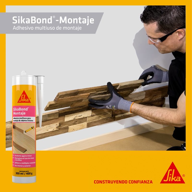 ADHESIVO MONTAJE SIKABOND GRIS 300CC – Uruimporta